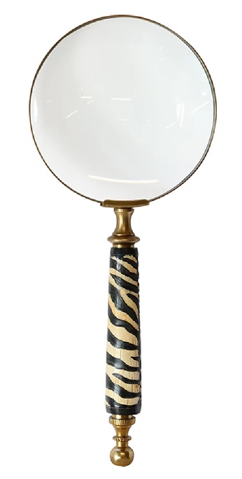Magnifying Glass with Tiger Pattern Horn Handle.jpg